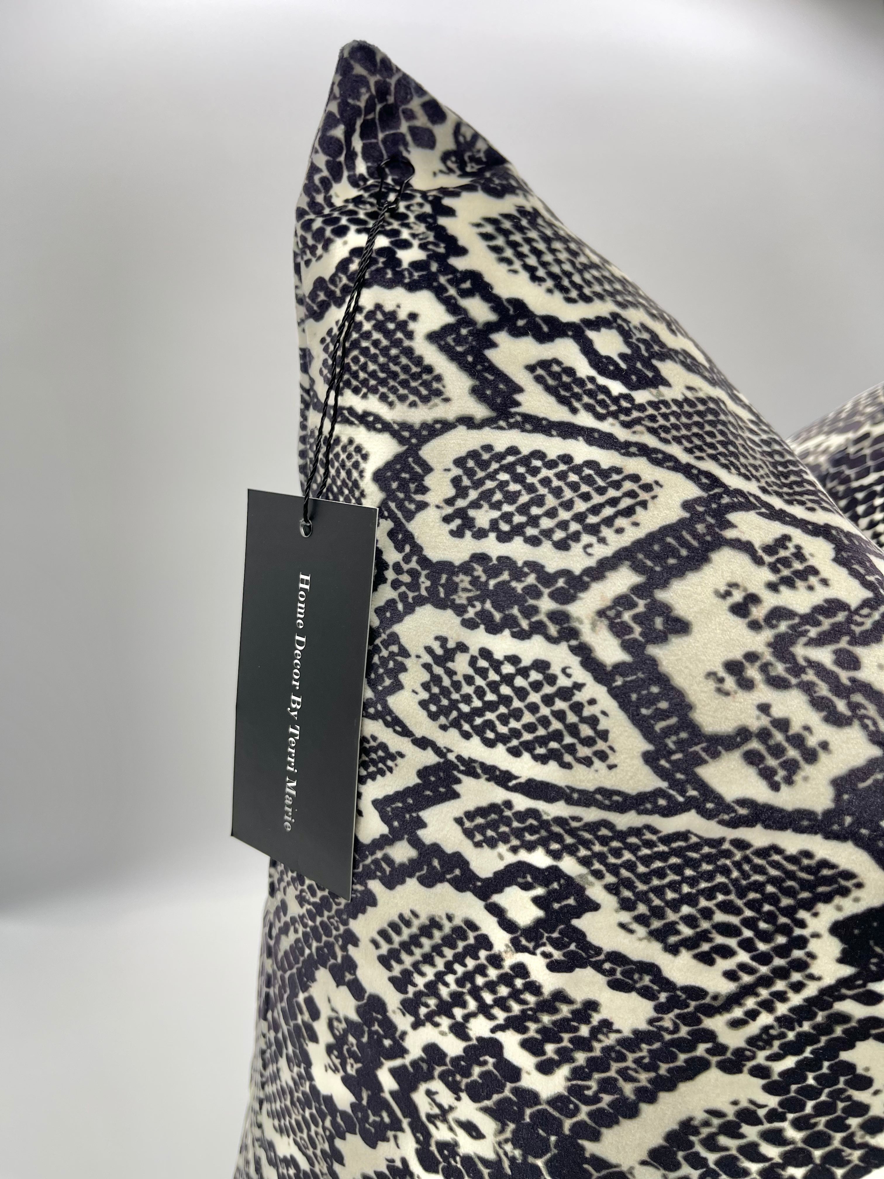 Python Velvet Luxx – Luxx Decor & Pillows by Terri Marie